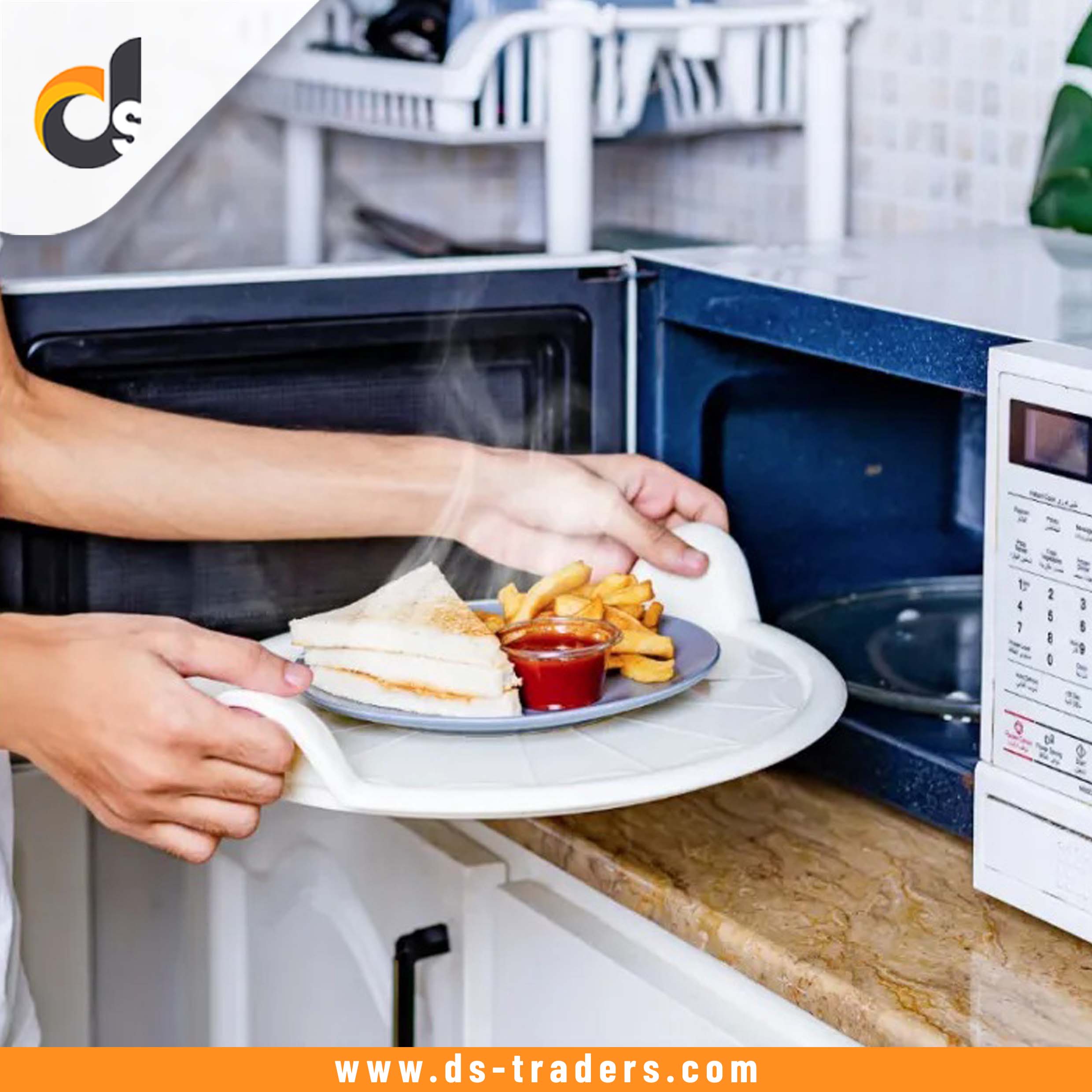 Multifunctional Plastic Microwave Oven Tray – DS Traders